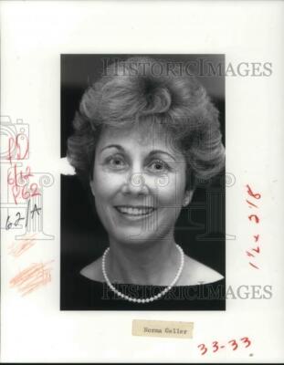 1982 Press Photo Norma Geller Philanthropist Cleveland Ohio - cvp12663 ...