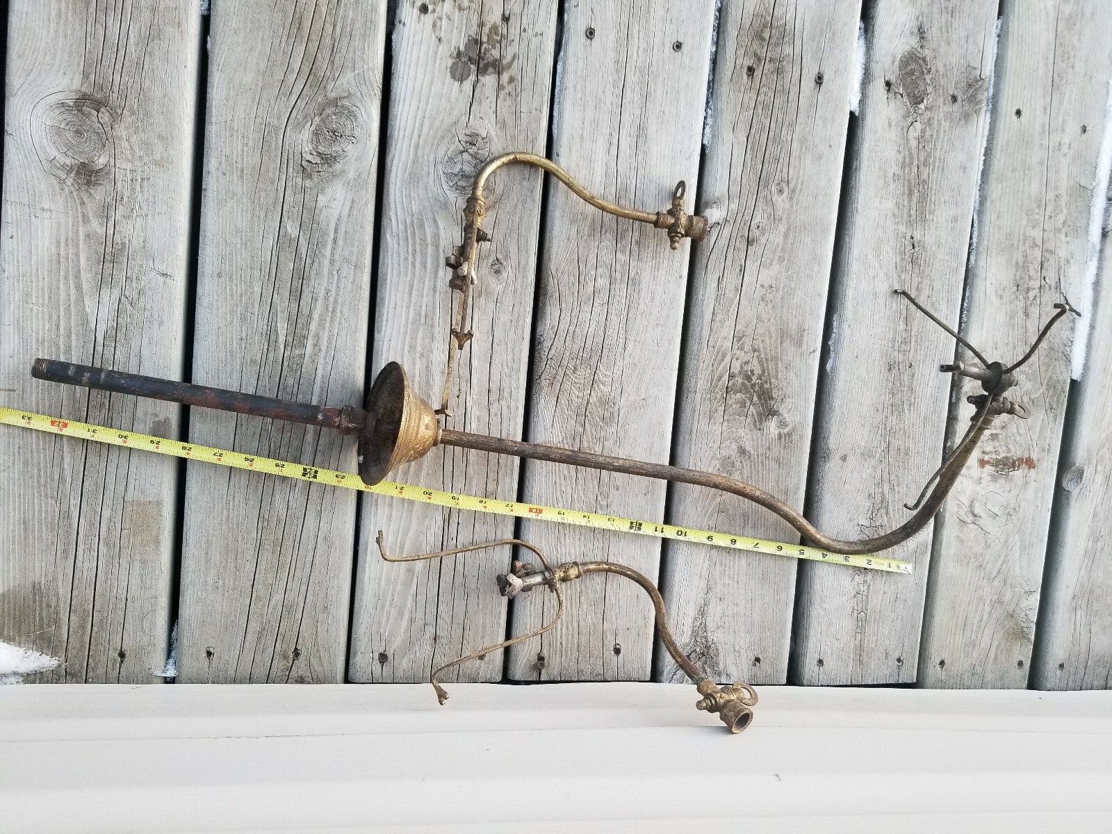 LOT Of 3 ANTIQUE VINTAGE BRASS COPPER GAS LIGHT FIXTURES LAMPS | eBay