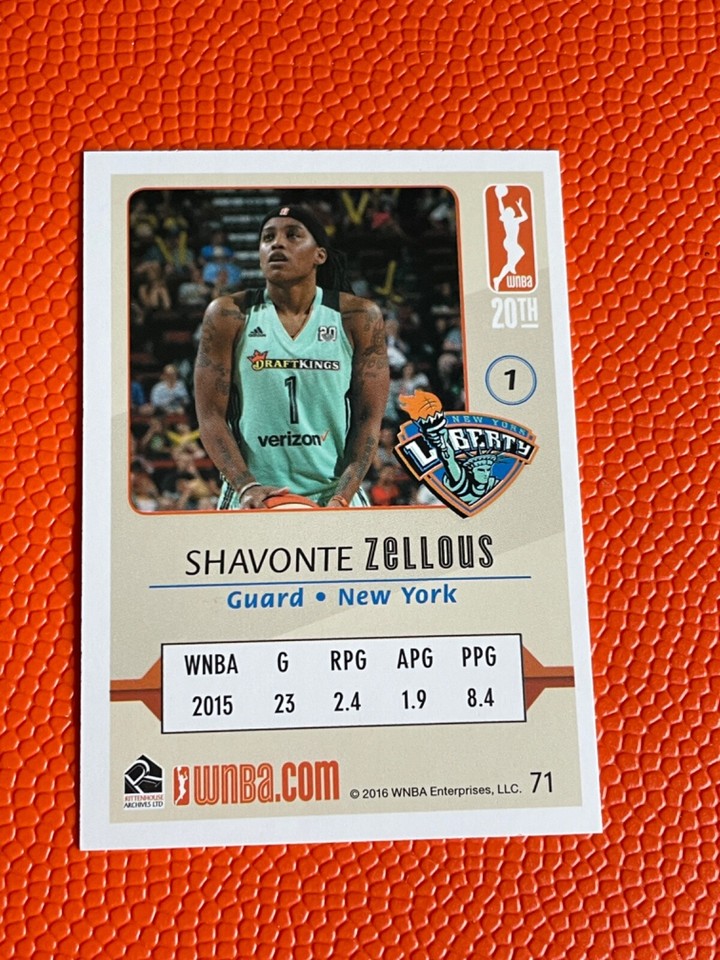 2016 Rittenhouse WNBA Shavonte Zellous New York Liberty Pitt Panthers | eBay