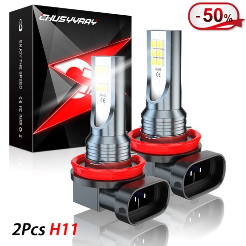 2Pcs LED Fog/Driving Light Bulbs H11 Fog Light Cool White 6000K High ...