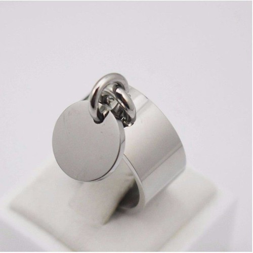Round Pendant Finger Ring-7-11 Blank Tag Silver Color Ring Women ...