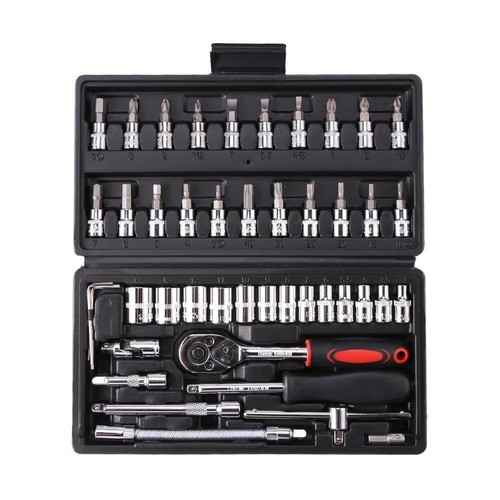 46pcs Socket Wrench Set Ratchet Spanner Multi-functional Car Repair ...