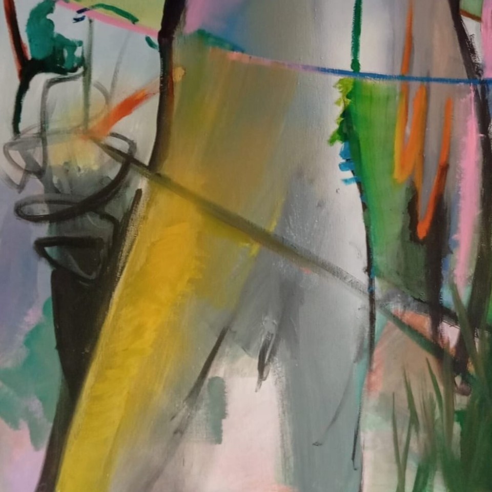 Painting Oil on Canvas Icarus Art On Linen Decorative Abstract 80x100cm ...