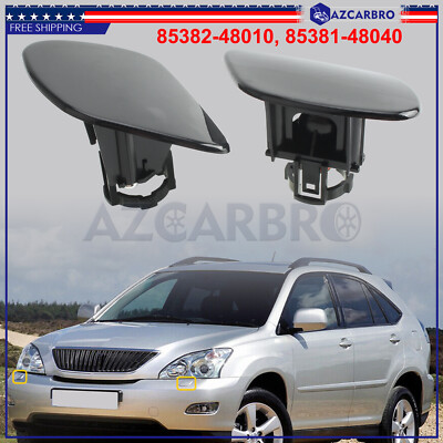 2PCS Headlamp Washer Nozzle Cover Headlight Cleaning Cap For Lexus ...