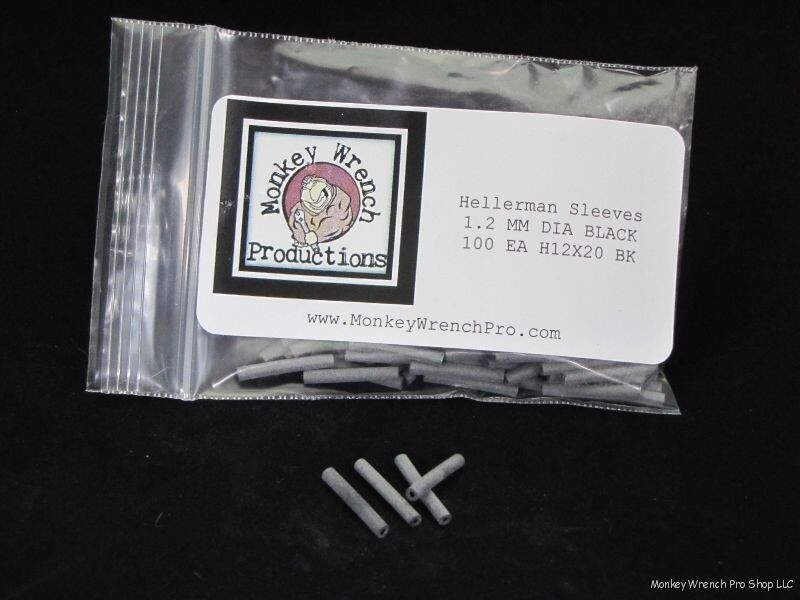 Hellerman Sleeves 1.2 mm diameter BLACK H12X20, Bag of 100 | eBay