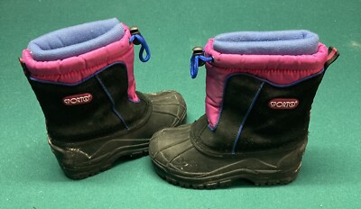 Sporto Girls Winter Boots Size 13 Snowplay G Black w Pink & Blue Great ...