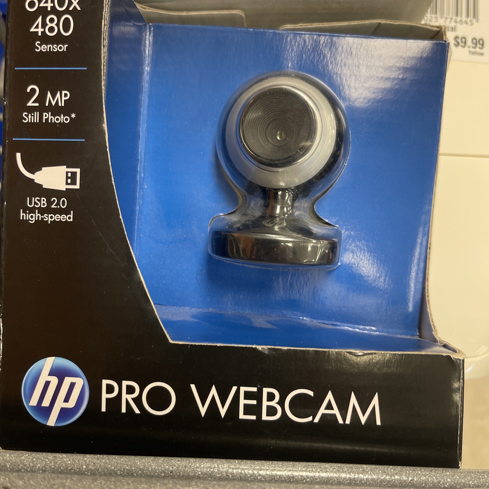 HP Pro Web Cam AU165AA YouTube Skype USB 640x480 Sensor 2MP Open Box ...