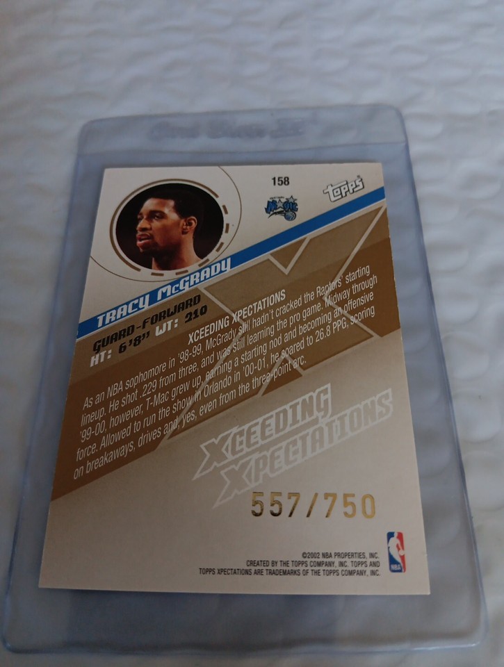 2002-03 Topps Xpectations Xceeding Xpectations #158 Tracy McGrady 557/ ...