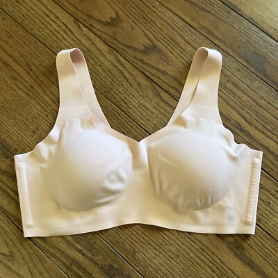 Honeylove V Neck Bra Liftwear Wireless Support Rose Tan Womens L Padded ...