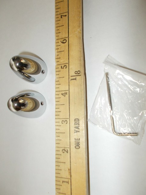 United Pacific Wiper Post Covers Chrome Brass Bullet Style 0.55 ...