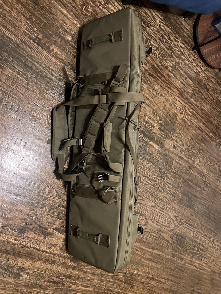 Long Rifle Bag Gun Case Firearm Backpack, Padded Side Carry Strap, 46 ...