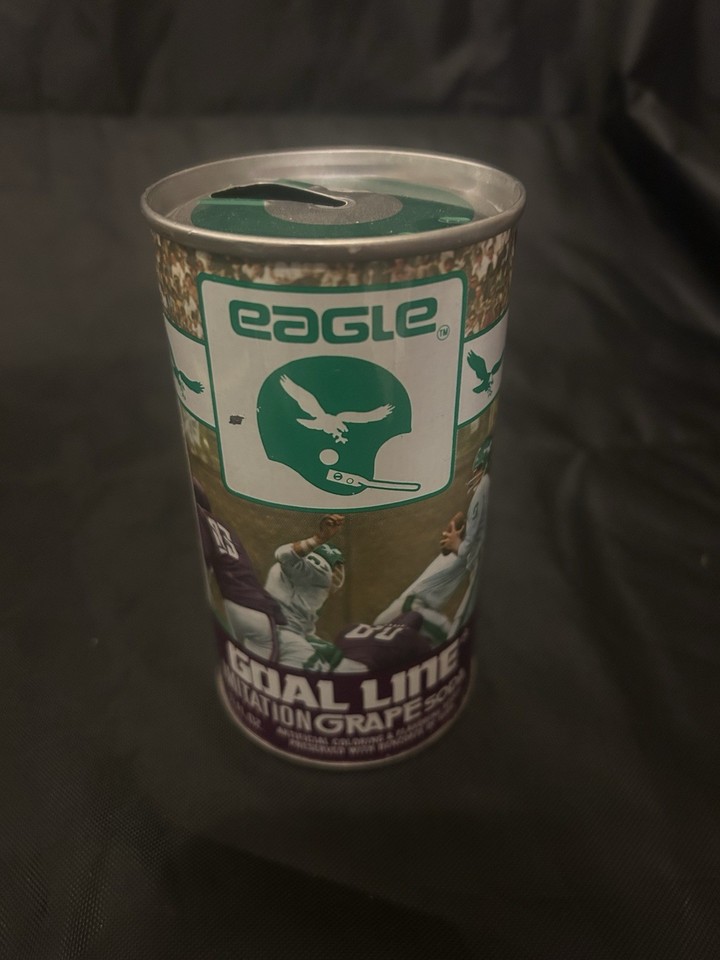 Vintage Philadelphia Eagles Goal Line Grape Soda Empty Steel Pull Tab ...