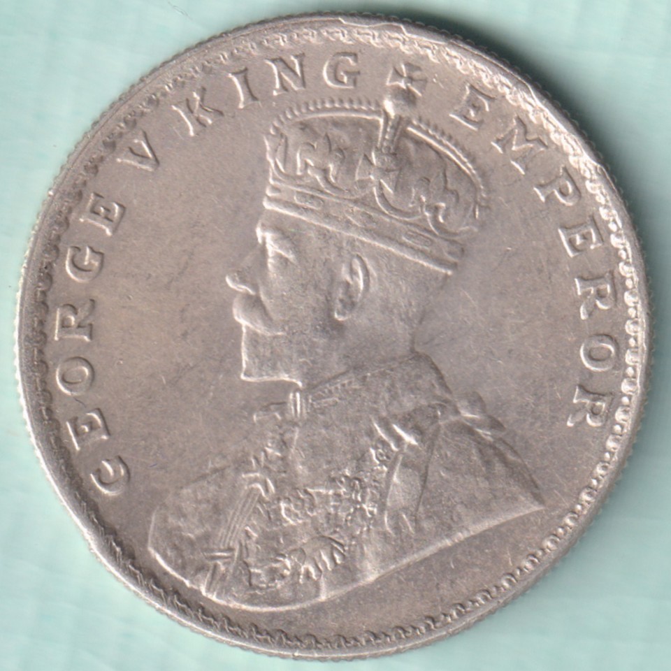 BRITISH INDIA 1917 KING GEORGE V ONE RUPEE RARE SILVER COIN | eBay