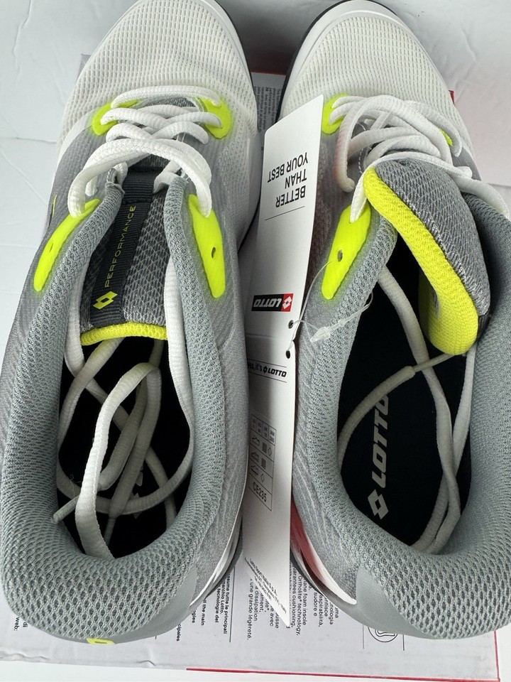 Lotto Mirage 400 ALR Tennis/Pickleball Shoes- White/Gray- 220551-BO2 ...