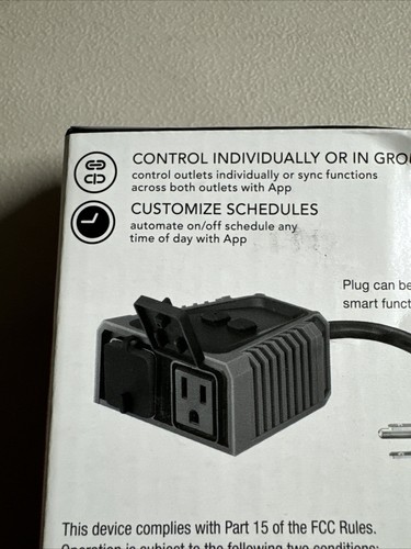 Defiant Smart Wi-Fi Bluetooth 2 Outlet Outdoor Plug w/ 15A 120V Damaged ...