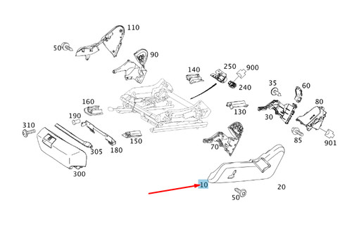 NEW MERCEDES-BENZ E W212 FRONT LEFT SEAT OUTER COVER A21291827307H52 ...