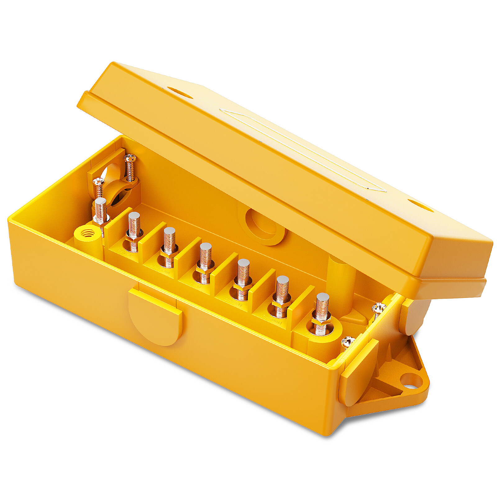 MICTUNING 7Way Electrical Trailer Junction Box 7 Gang Wire Connection ...