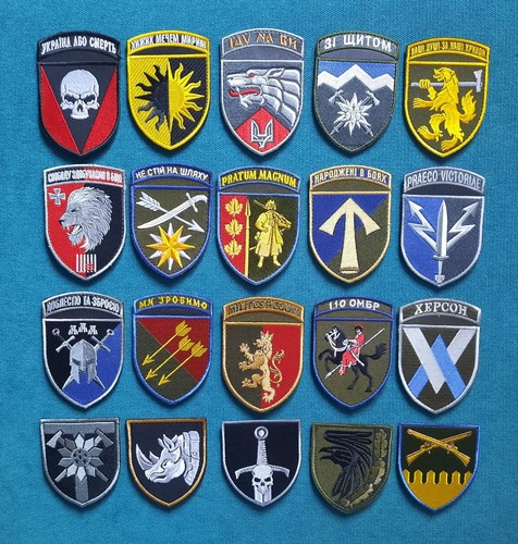 Ukraine War Set 20 Military Patches Ukrainian Armed Forces Badge ...