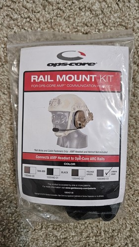 Ops-Core AMP Helmet Rail Mount Kit - Gray | eBay