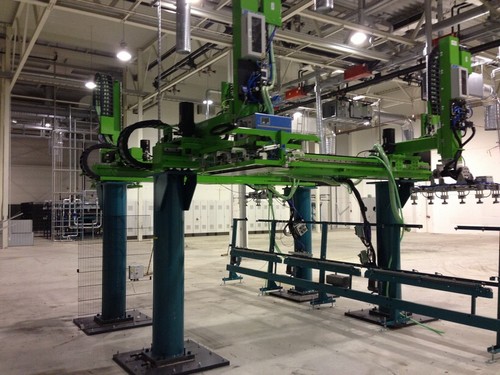 neuw. Reis Robotics 2x 2/3 Achs- Linear- Roboter auf einem Fahrbalken ...