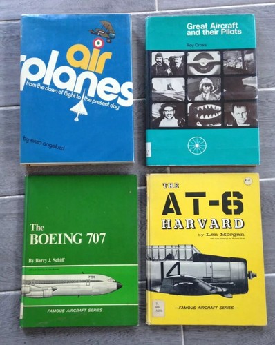 Vtg Airplane Books 4 Lot AT-6 Harvard, Boeing 707, Air Planes Enzo ...
