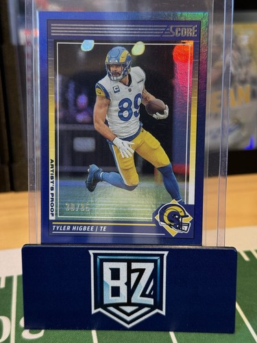 2024 Score - #158 Tyler Higbee 30/35 Blue Parallel Artist’s Proof ...