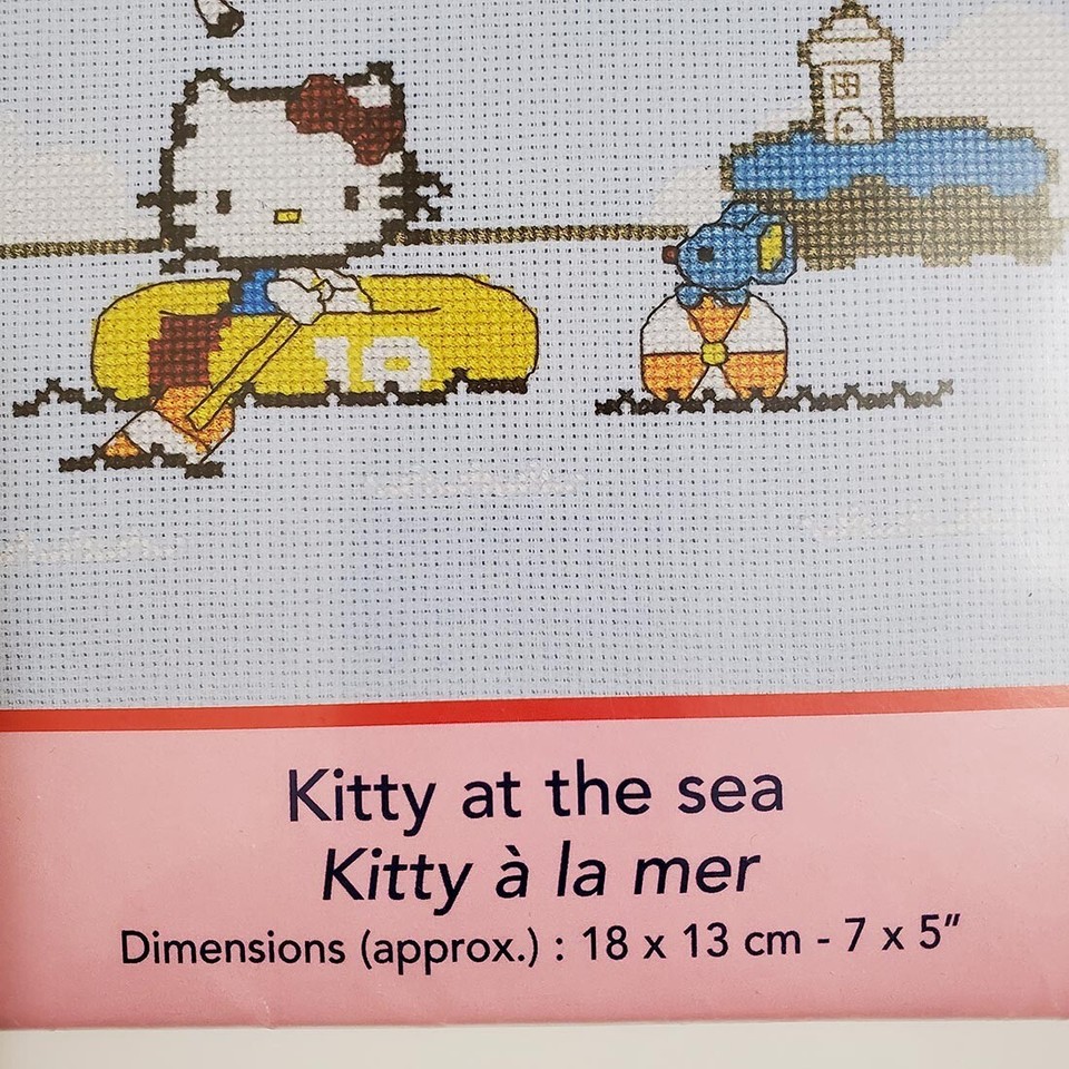 DMC HELLO KITTY Counted Cross Stitch Kit 'Kitty At The Sea' BL249/63 7 ...