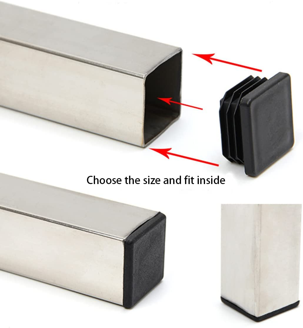 1.5 Inch (38 Mm) Square Plastic Plugs Tubing End Caps for Square Tubing ...