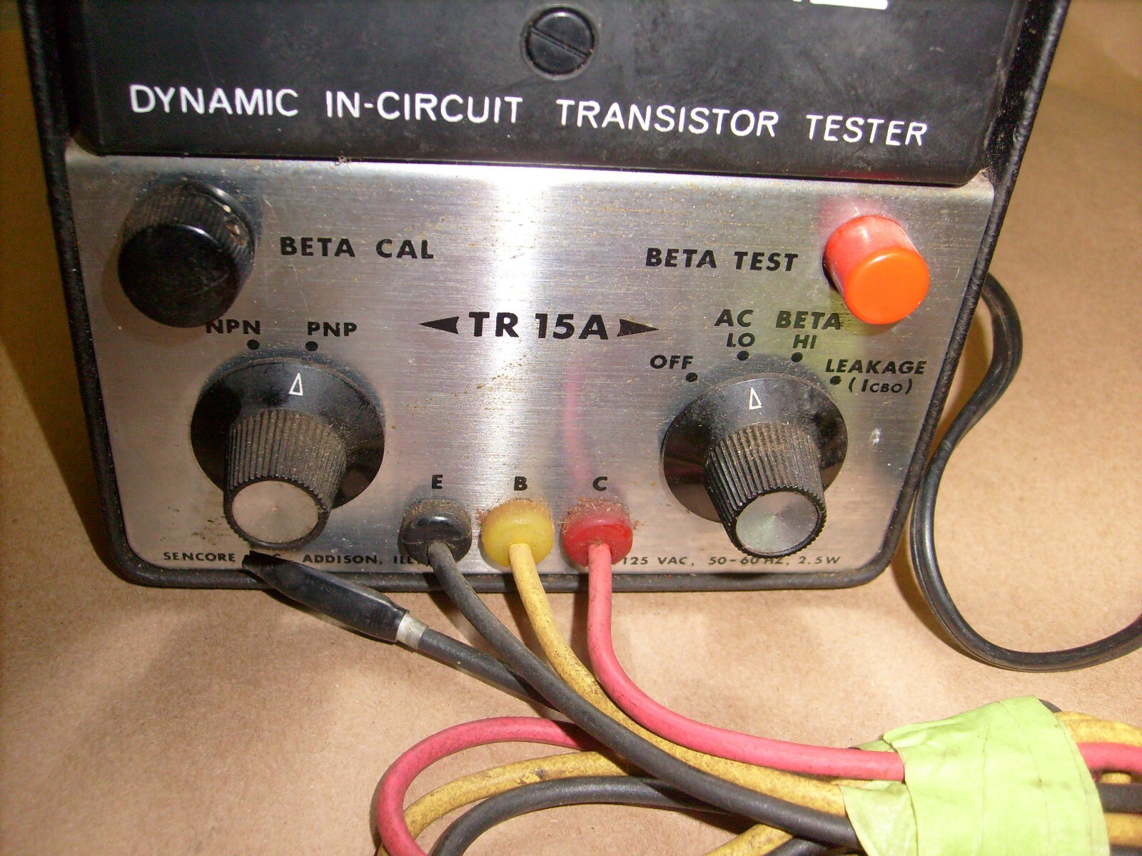 Vintage Sencore TR 15A Dynamic In-Circuit Transistor Tester, Model 520 ...