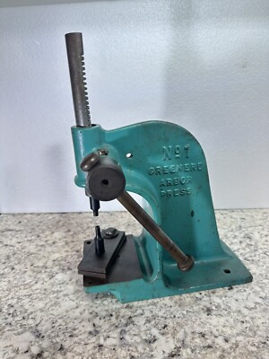 Vintage GREENERD Manual ARBOR PRESS NO 1 -Model #1 -Bullet Press USF CO ...