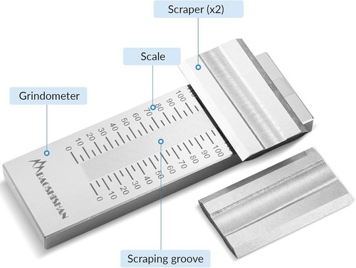 Hegman Gauge Grindometer Fineness 0-25um Single Groove Stainless 2.5um ...