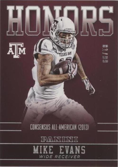 2015 Panini Texas A & M Aggies - Honors Mike Evans #ME-AM Silver /99 ...