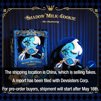 [Pre-order] Cookie Run Kingdom Official Shadow Milk Cookie Plush ...