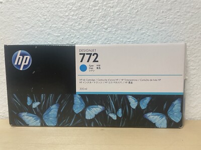 New Genuine HP 772 Cyan 300ml Ink Cartridge CN636A Factory Sealed 03/25 ...