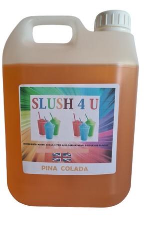 4 X 5 litre Slush Syrup PINA COLADA SLUSH 4 U slush puppy SYRUP 1L : 5L ...