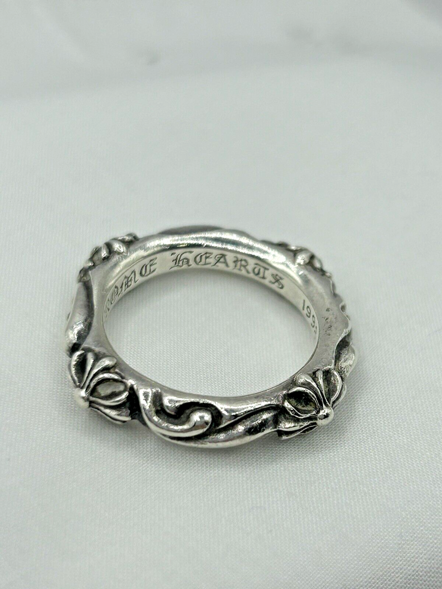 CHROME HEARTS SBT Band Mens Size 10 Sterling Silver Vintage CHROME HEARTS SBT Band Mens Size 10 Sterling Silver Vintage