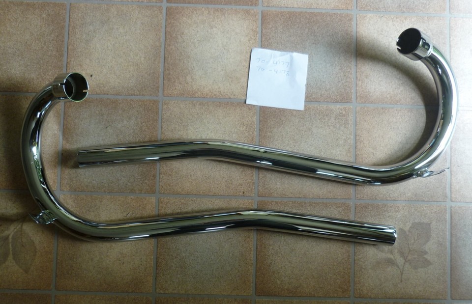 TRIUMPH 1959-62 PRE UNIT TR6C 650 HIGH LEVEL EXHAUST PIPES 70-4177/8 UK ...