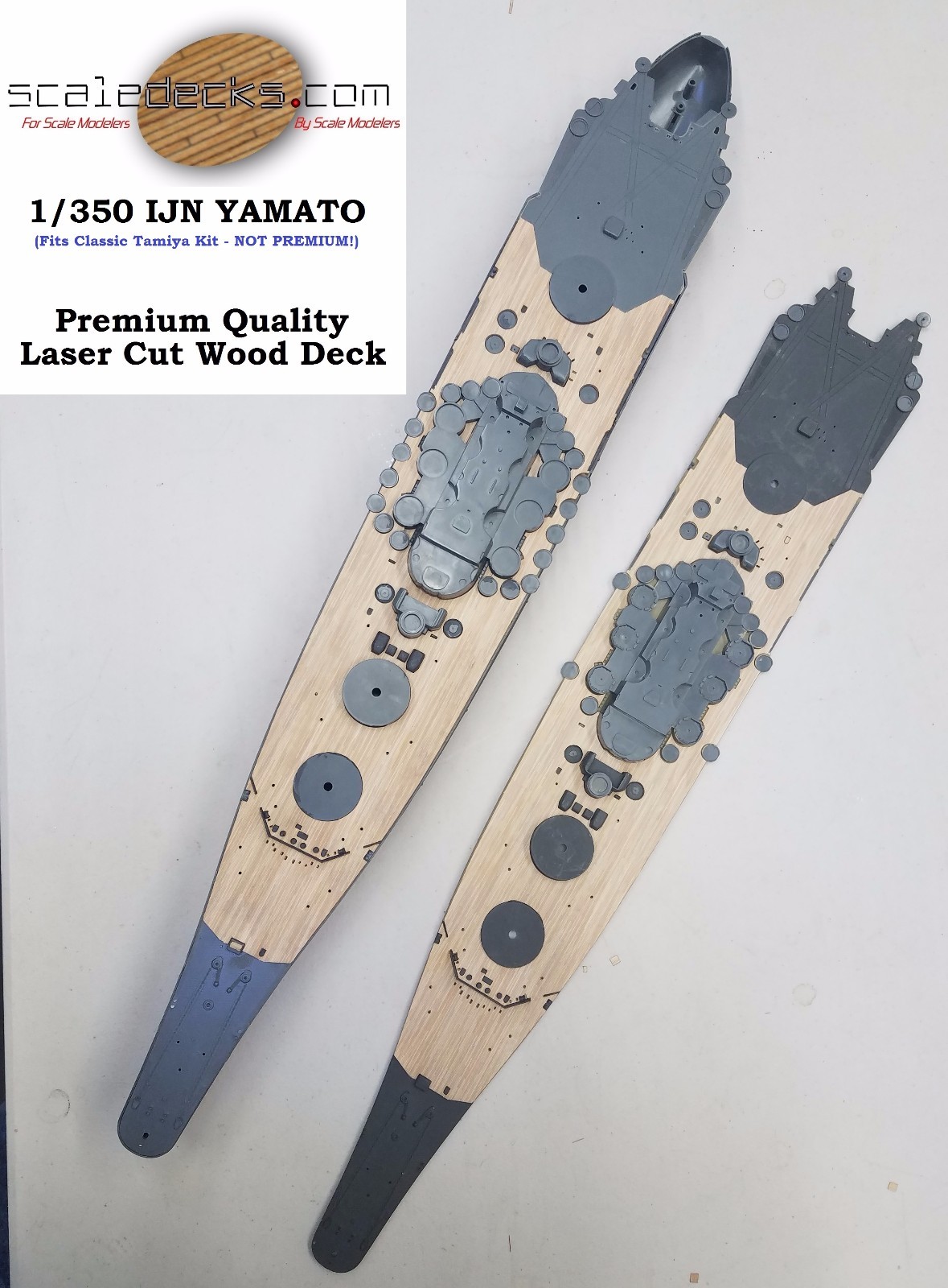 Wood Deck for 1/350 Yamato BOX/HD (fits Tamiya kit) by Scaledecks [LCD ...