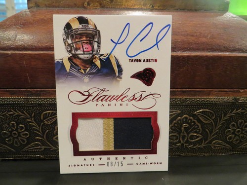 Panini Flawless Ruby Autograph Jersey Rams Auto Tavon Austin 08/15 2014 ...