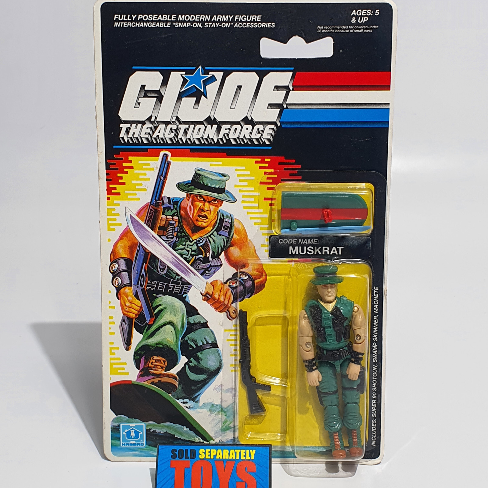 Vtg GI Joe MUSKRAT Euro UK MOC Card Action Force international sealed ...