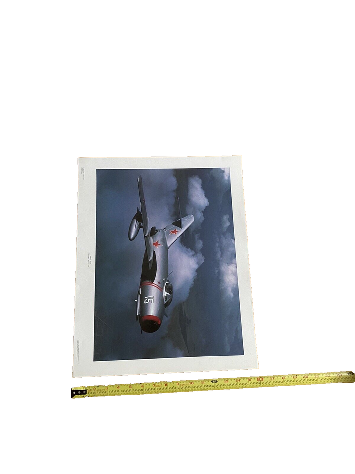 Vintage 1987 Power Graphics Soviet MIG 15 Fighter Plane Original Poster ...