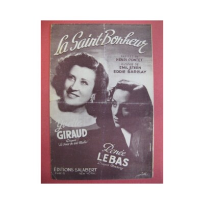La Saint Bonheur Yvette Giraud Chanson 1952 | eBay
