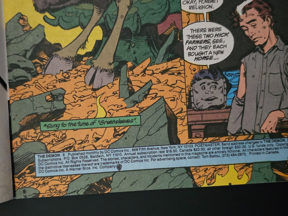 The Demon DC Comics 1990 Alan Grant Val Semeiks Jack Kirby No. 6 ...