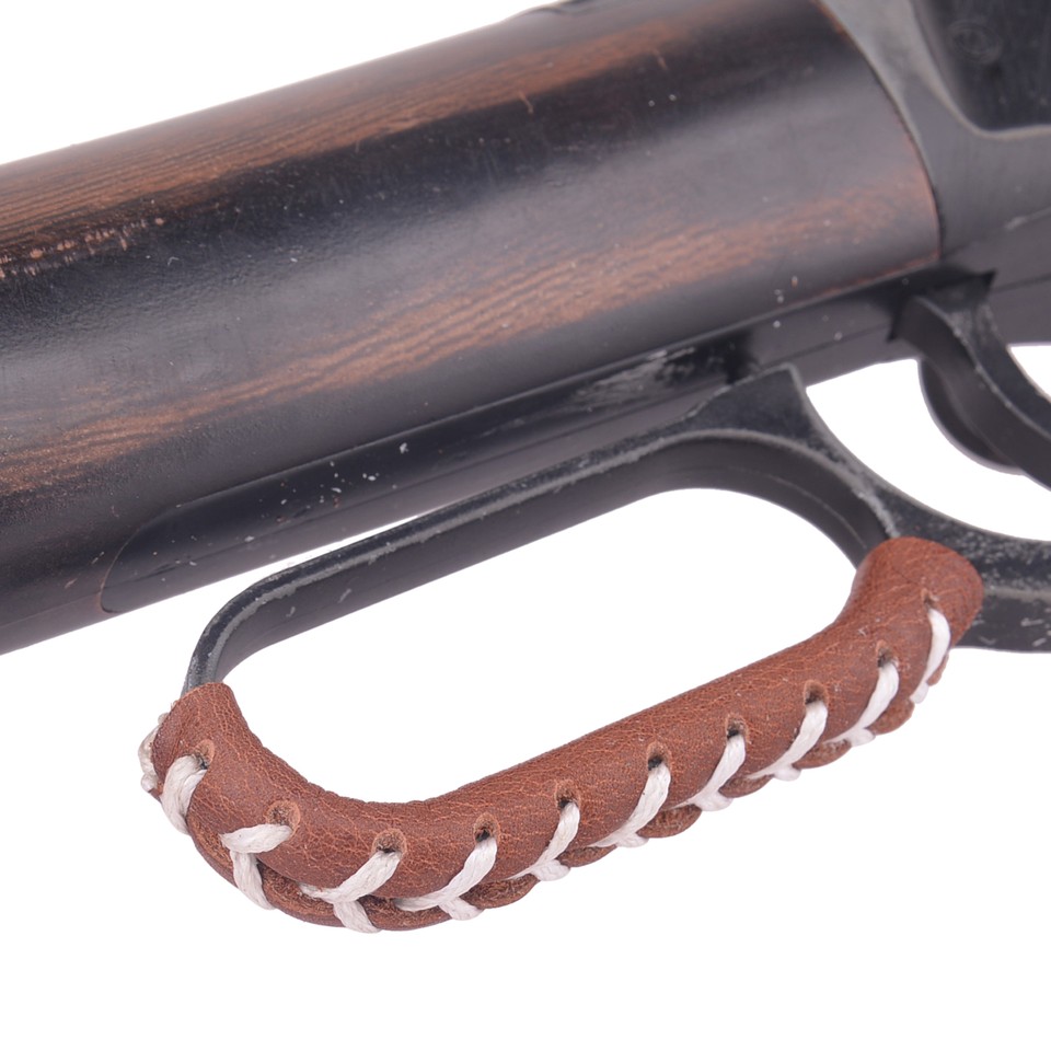 2 Qty Leather Gun Lever Wrap Cover for Lever-Action Rifle and Shotgun ...