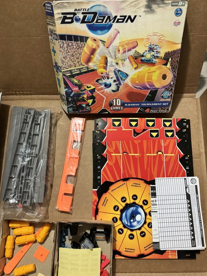 HASBRO BATTLE BDAMAN 10 GAMES B-DAMAN TOURNAMENT SET 4 Feet Long 2005 ...