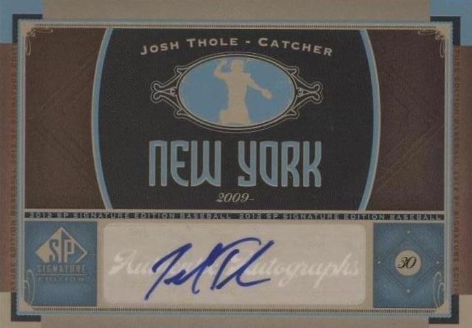 2012 SP Signature Edition - Josh Thole #NYM 10 (AU) for sale online | eBay