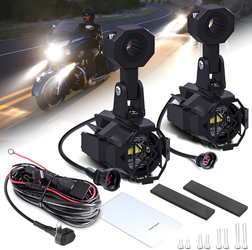 Motorcycle Auxiliary Lights LED Spot Driving R1200GS Fog Lights Spot ...