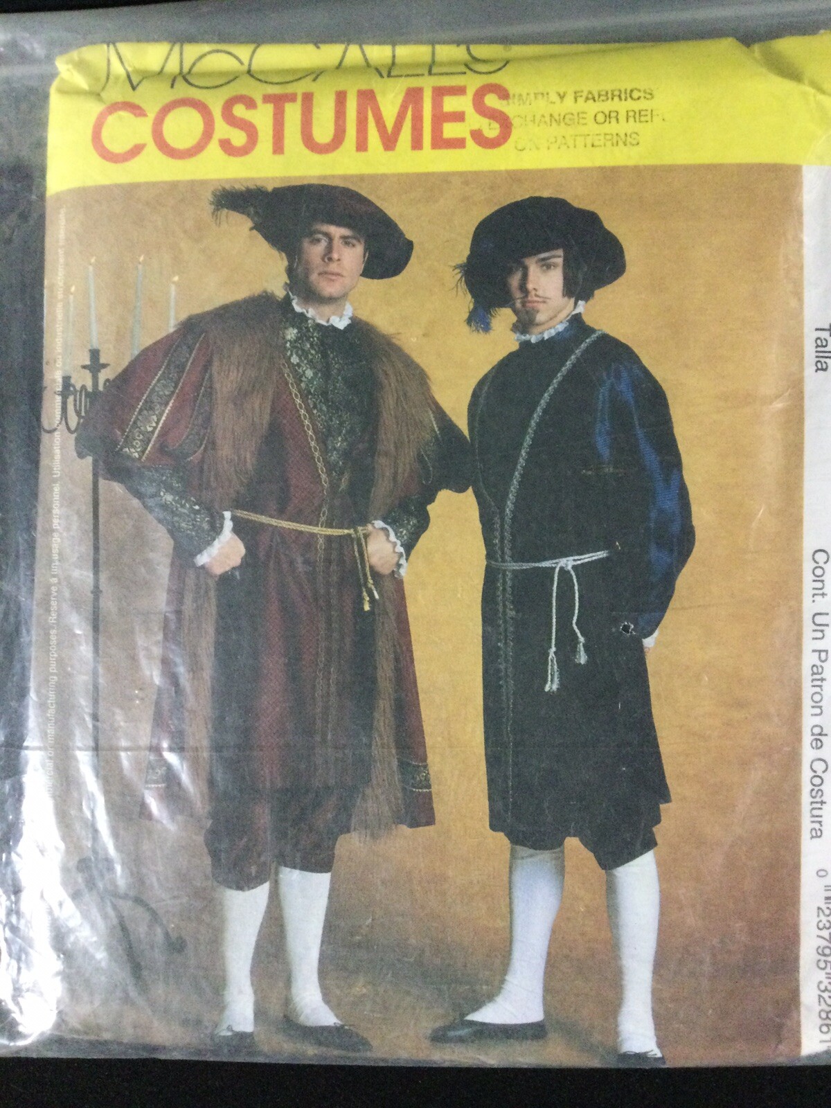 McCalls Adult Costume Patterns Medieval King Henry Squire 3286 | eBay