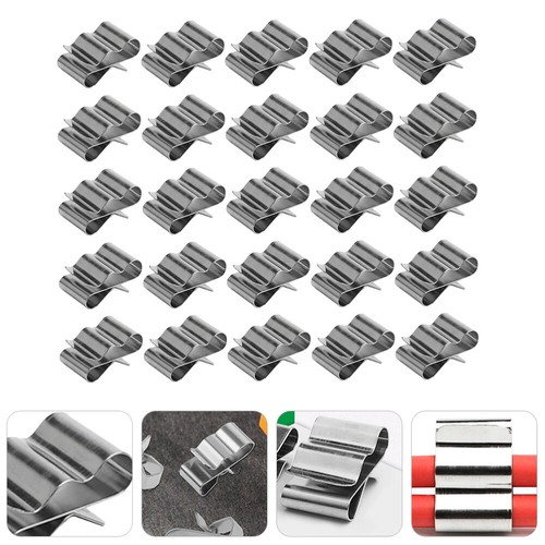 50 Pcs Cable Fixing Clamp Stainless Steel Trailer Wiring Clips Wire ...