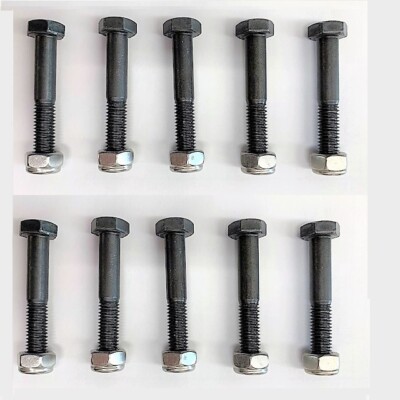 10 X PTO SHEAR BOLTS M8 x 50MM 10.9 Class Lock Nuts Baler Mower Feeder ...